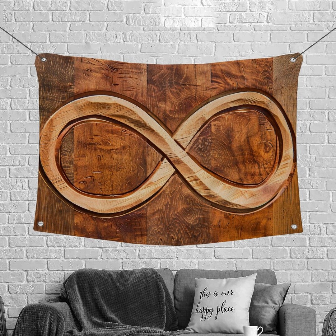 Infinity Symbol Wall Art, Symbolic Wall Decor, Continuous Tapestry ...