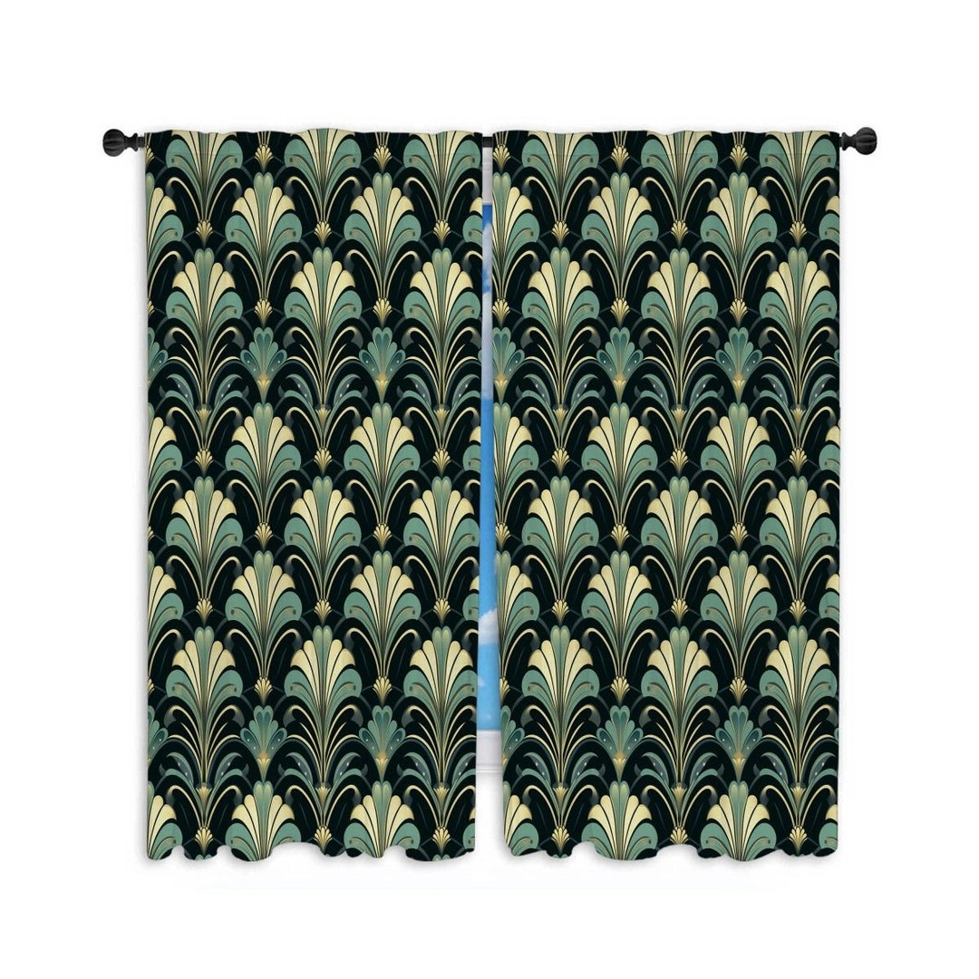 Art Nouveau Window Curtain, Art Deco Curtains, Renaissance Curtain ...
