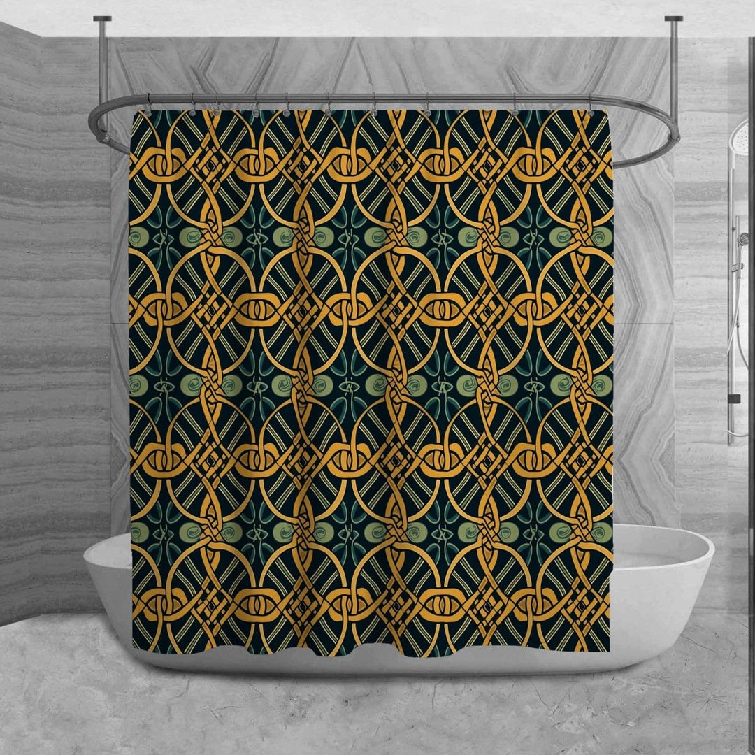 Celtic Knot Shower Curtain: Traditional Irish Bath Decor - Etsy