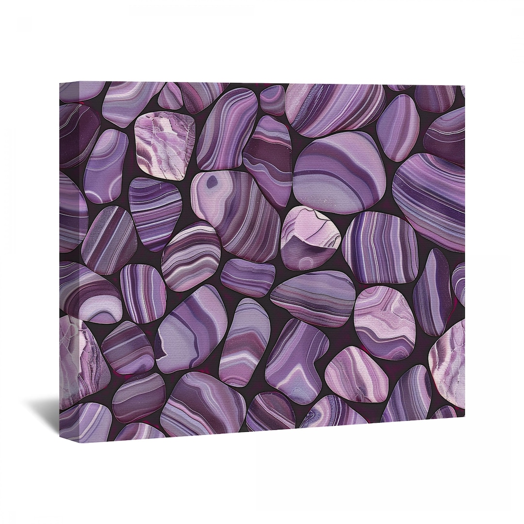 Amethyst Wall Art, Gemstone Wall Decor, Glam Tapestry, Regal Canvas ...