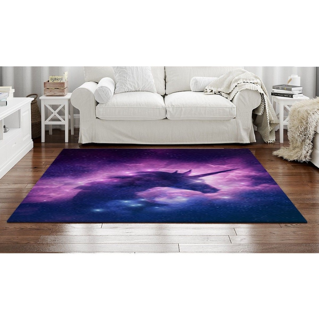 Unicorn Area Rug Unicorn Rugs Galaxy Area Rug Purple Area Rug Purple ...