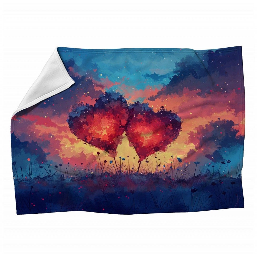 Hearts Blanket, Romance Blankets, Love Sherpa Blanket, Pixelated Throw ...