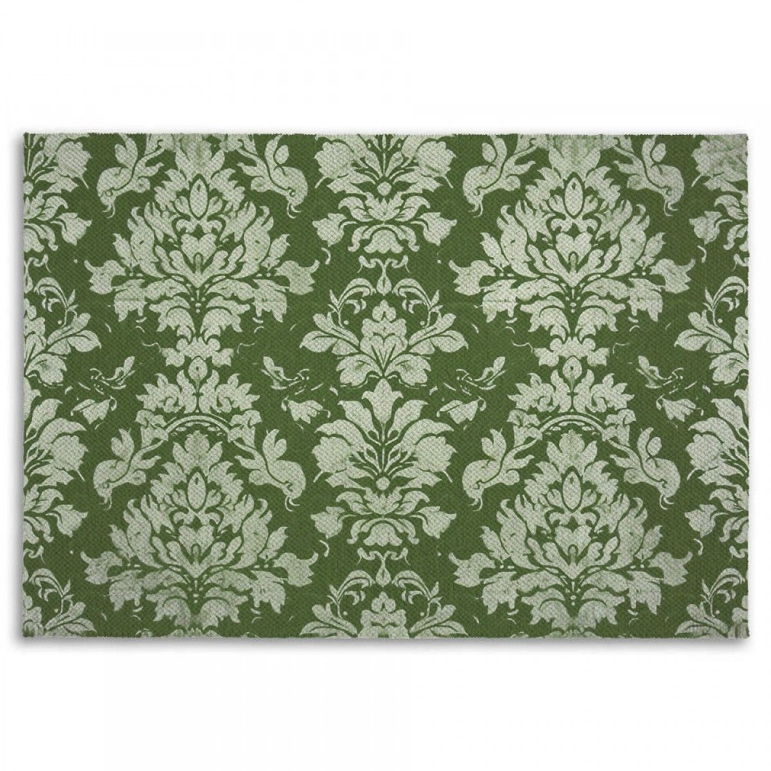 Buy Green Rugs Classic Rug Green Damask Area Rugs Damask Pattern Rugs ...