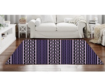 Purple Greek Key - Etsy