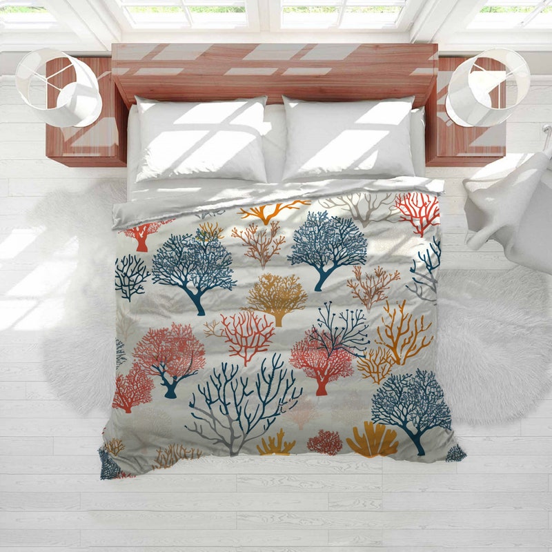 Coral Bedding - Etsy