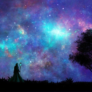 Wizard Rugs Wizard Silhouette at Night Area Rug Purple Area - Etsy