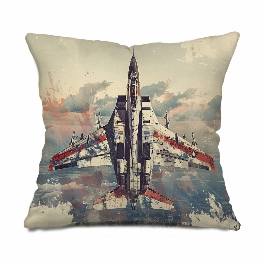 Fighter Jet Pillow Cover: Abstract Military Aircraft Throw Pillow - Etsy