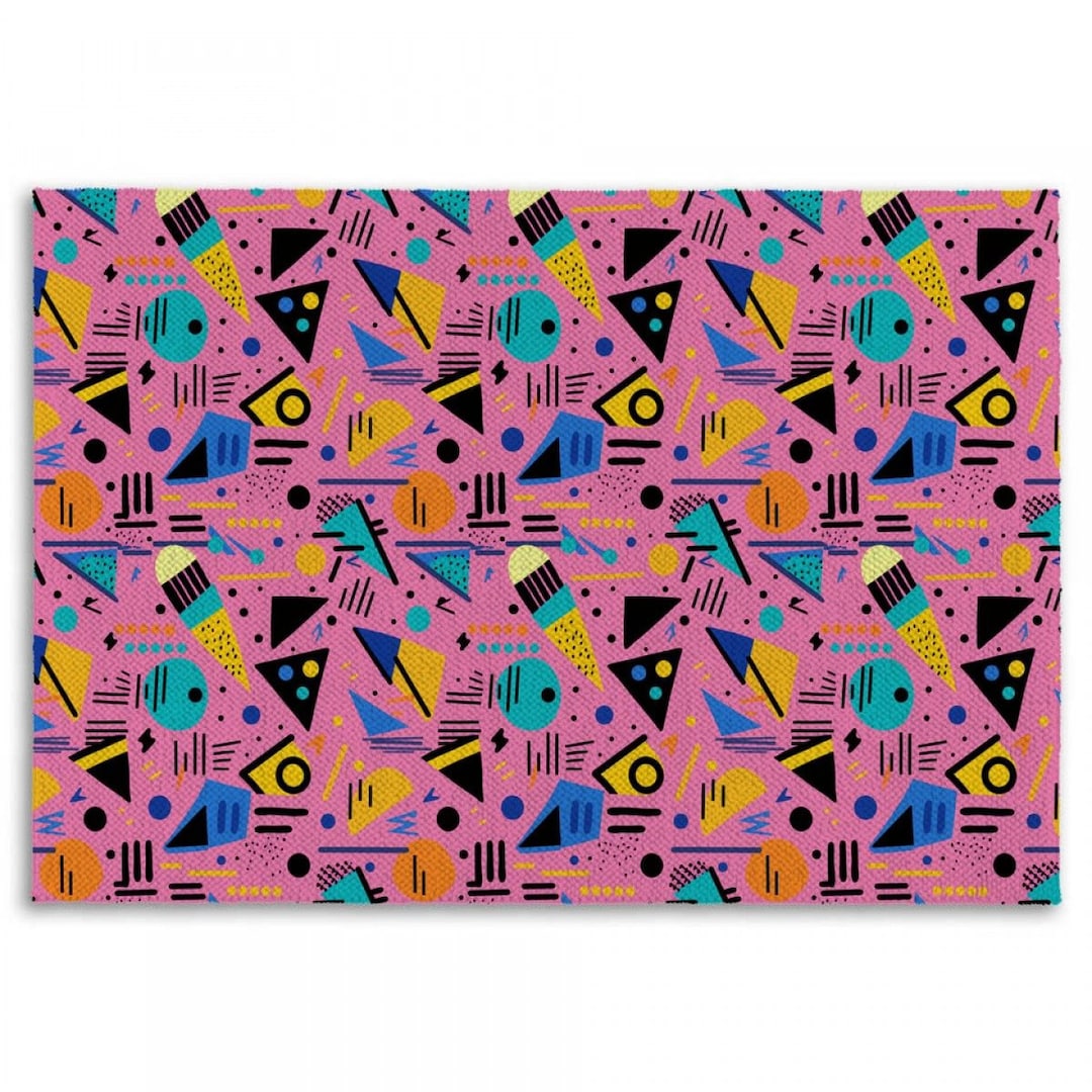 1980s Rug Funky Rugs Geometric Area Rug Groovy Living Room - Etsy