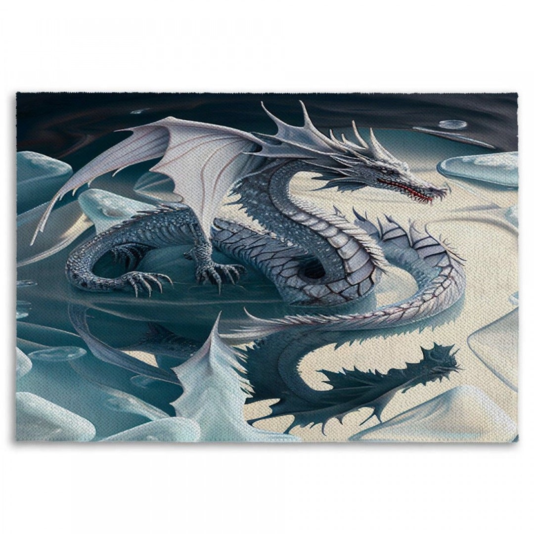 Cool Dragon Rug, Mythical Creature Rugs, Magical Area Rug, Serpent ...