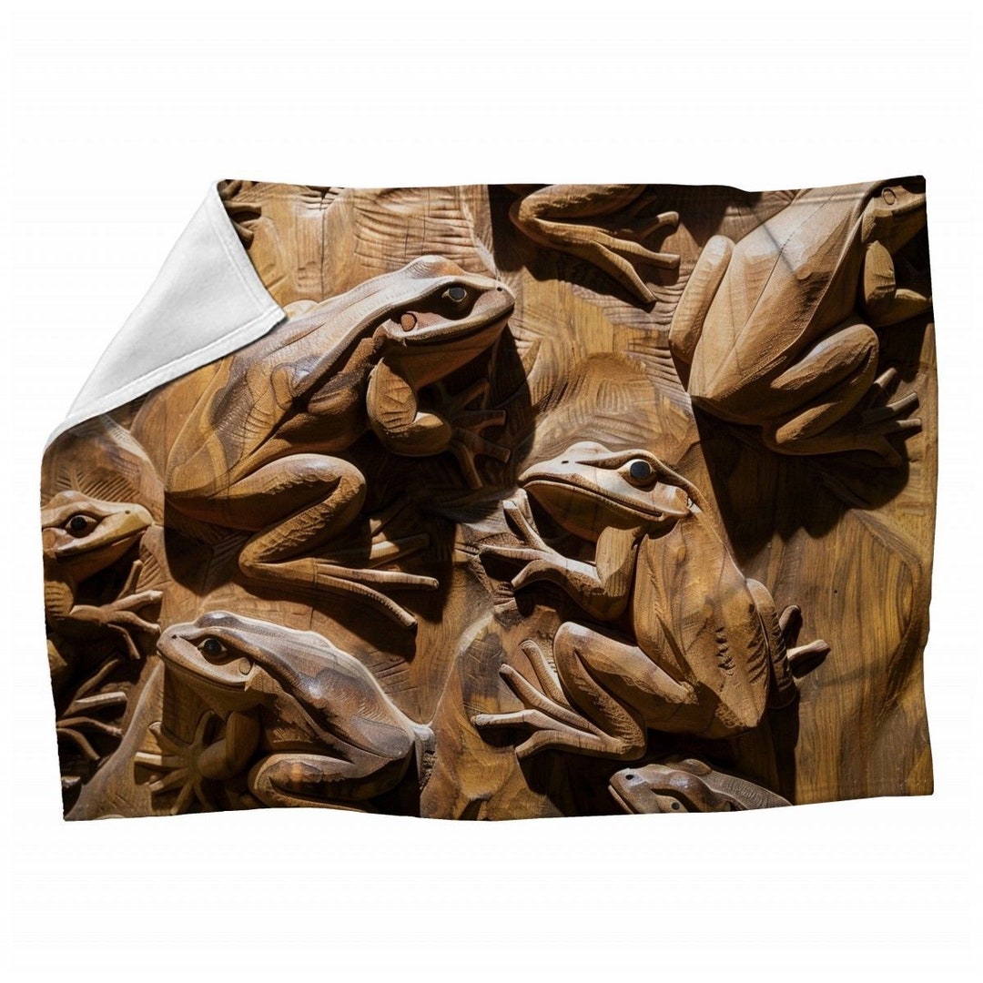 Frogs Blanket, Animal Sculpture Blankets, Amphibian Sherpa Blanket ...