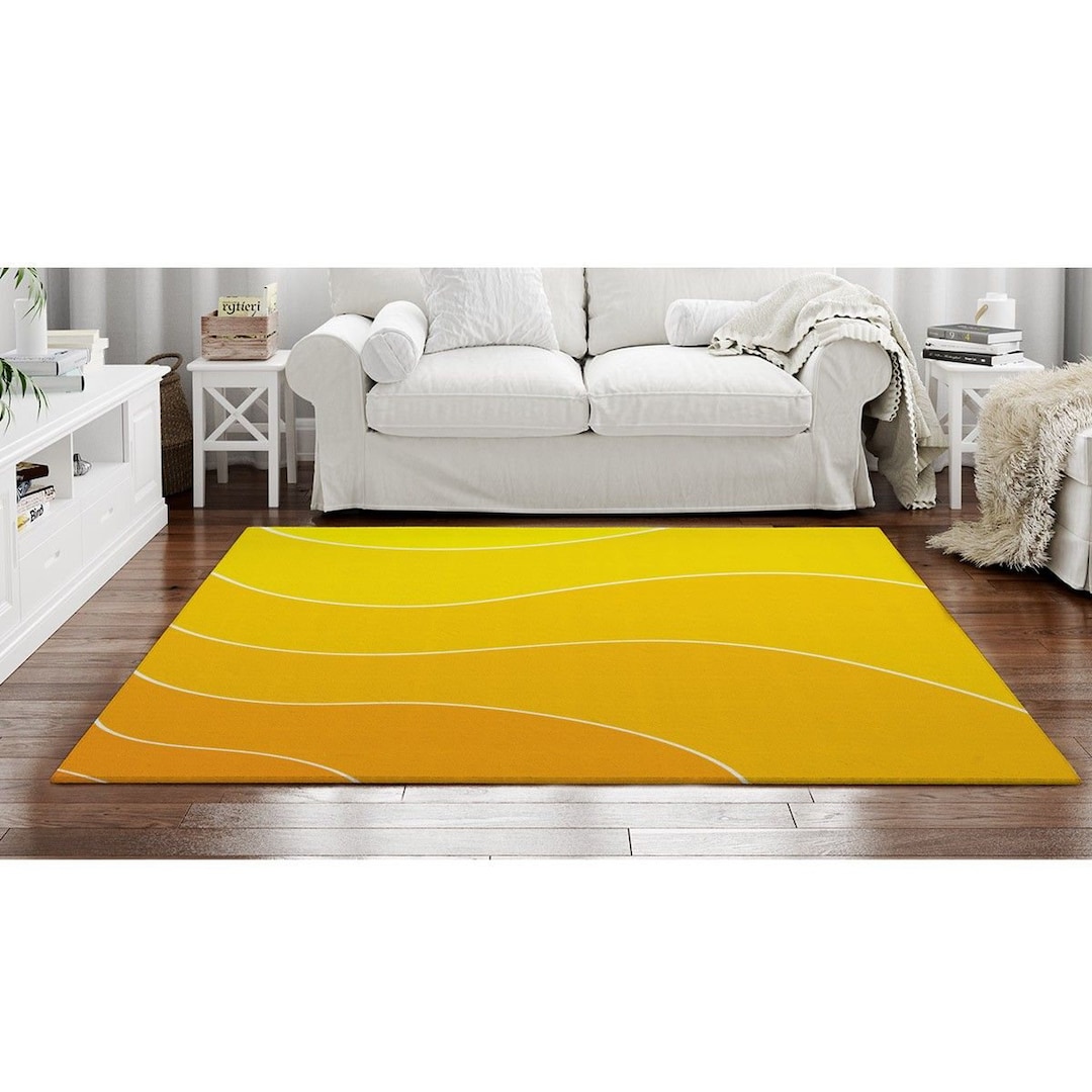 Yellow Tones Rug Summer Area Rugs Yellow Area Rugs Canary and Amber Rug ...