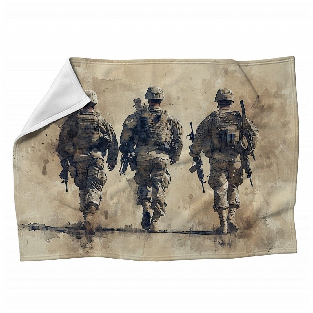 Soldiers Blanket, Military Blankets, Bond Sherpa Blanket, Painting ...