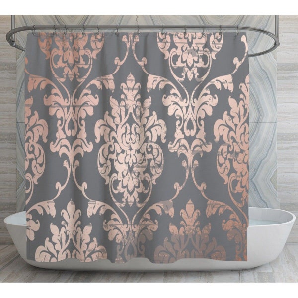 Grey Shower Curtain - Etsy