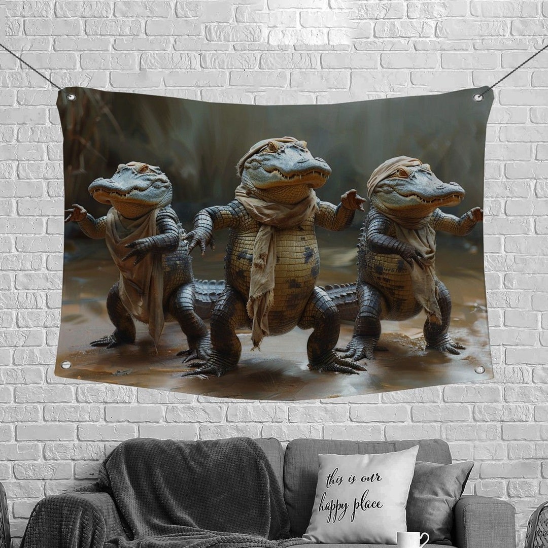 Alligator Trio Wall Art, Artwork Wall Decor, Reptilian Performance ...