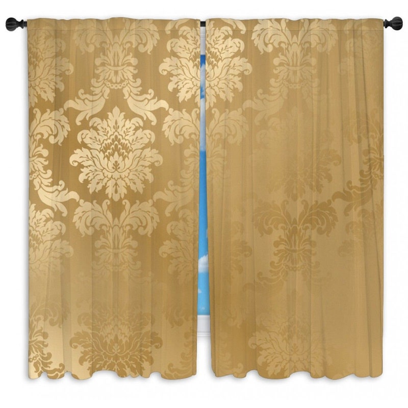 Gold Curtains - Etsy