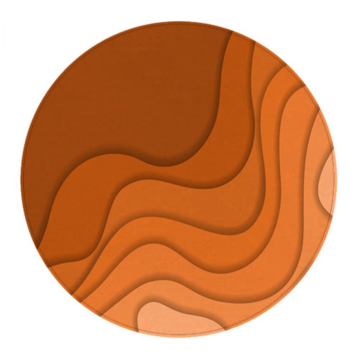 Rust Orange Circle Rug - Etsy