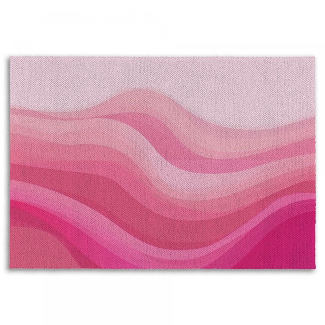 Abstract Waves Rug Contemporary Area Rugs Pink Area Rugs Magenta and ...