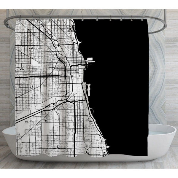 Map Shower Curtain - Etsy