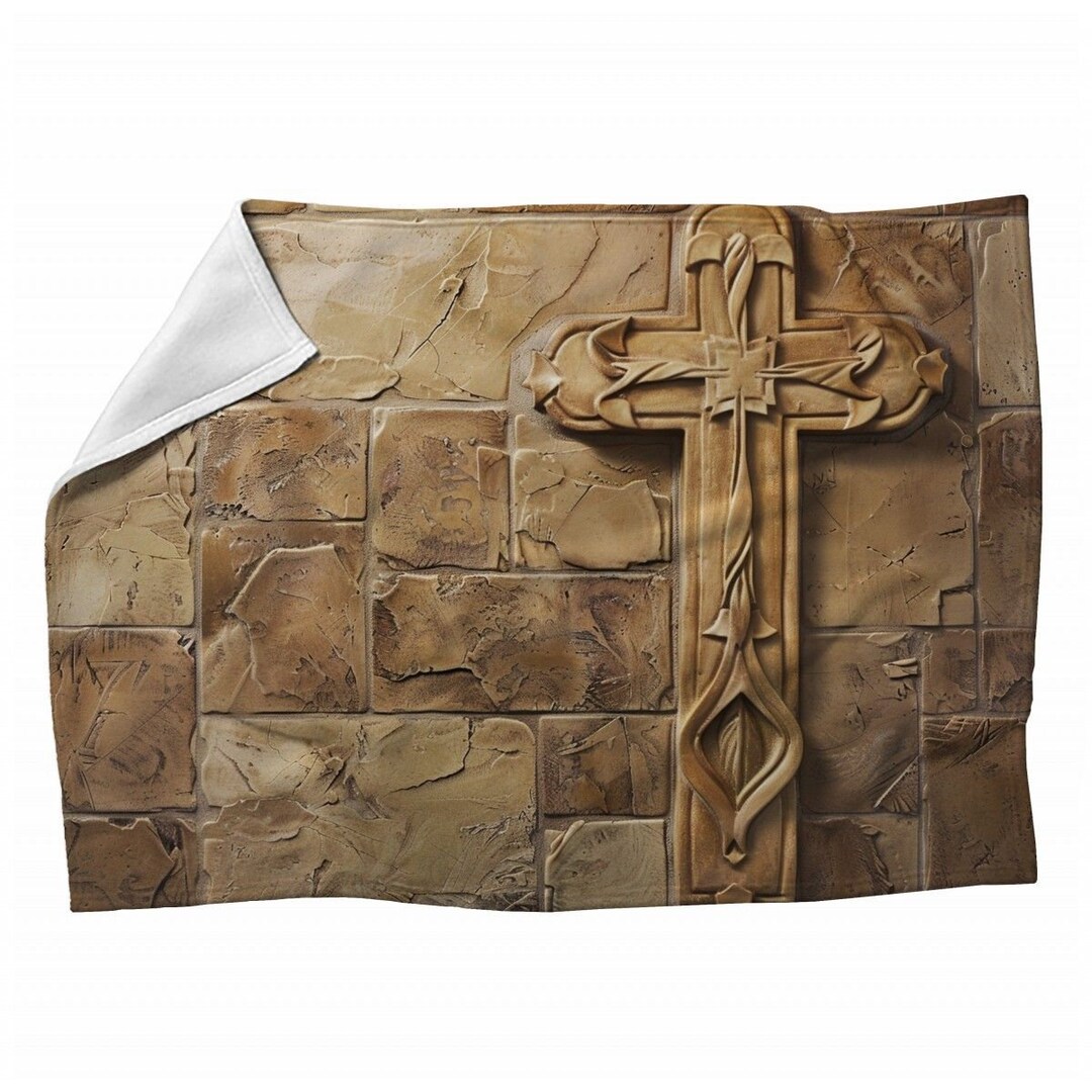 Religious Cross Blanket, Spiritual Blankets, Sacred Sherpa Blanket ...