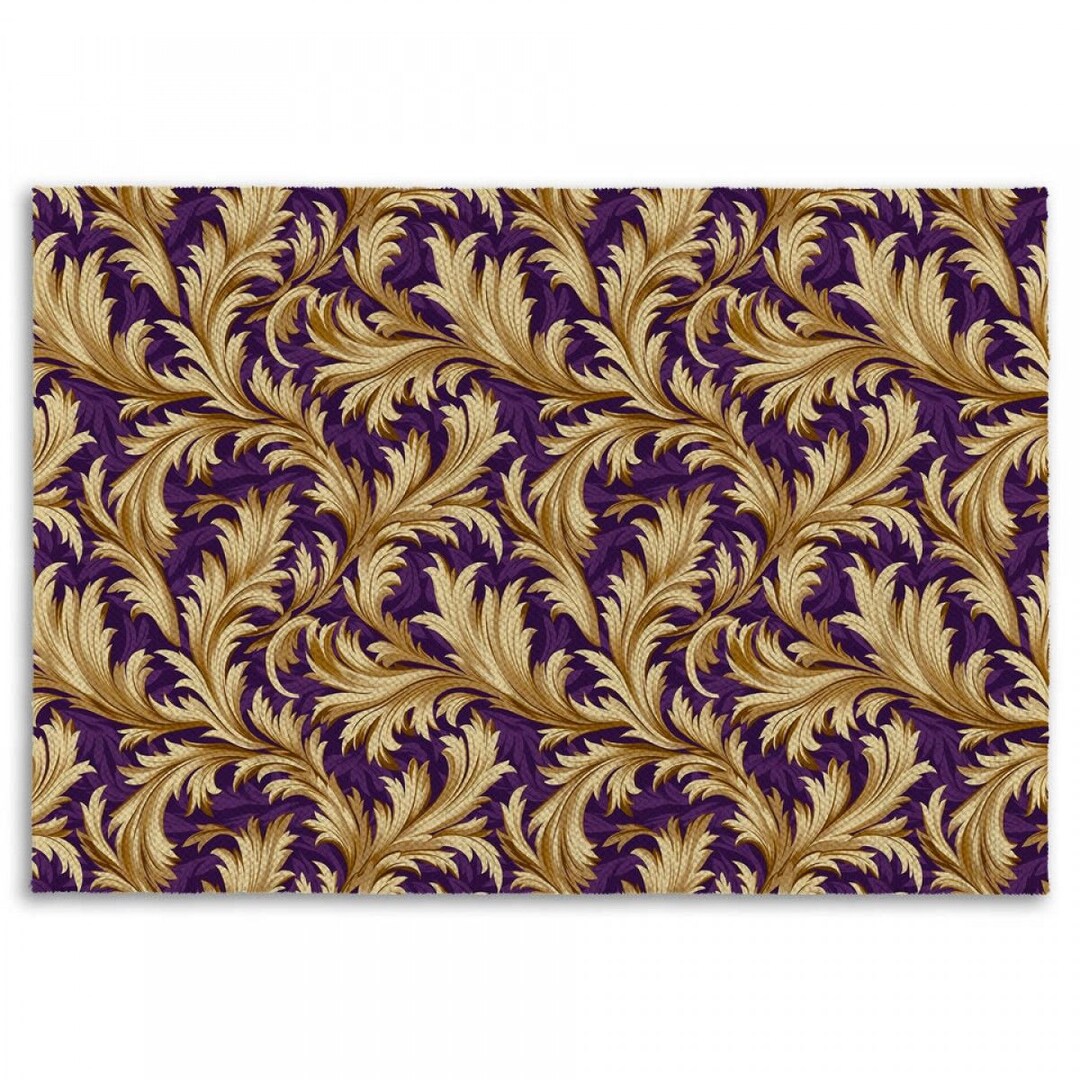 Acanthus Rug, Victorian Rugs, Baroque Area Rug, Maximalist Living Room ...