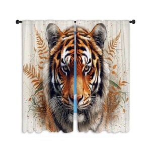 Tiger Window Curtain, Animal Curtains, Majestic Curtain Panel ...