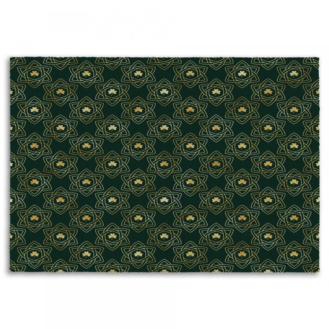 Clover Leaf Rug, Irish Rugs, Celtic Knot Area Rug, Scottish Living Room ...