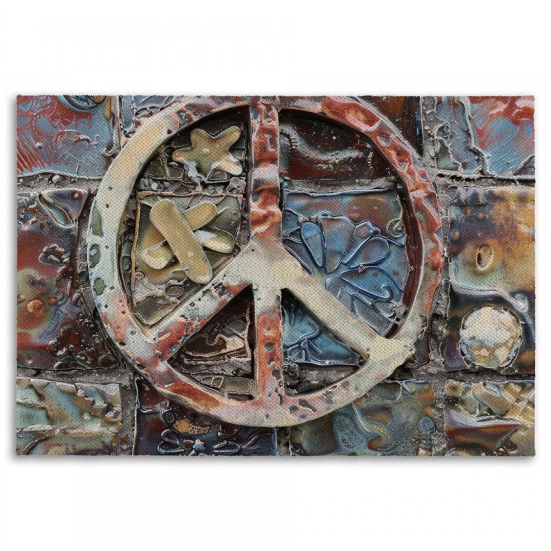 Peace Symbol Rug, Cool Pattern Rugs, Harmony Area Rug, Textural Living ...