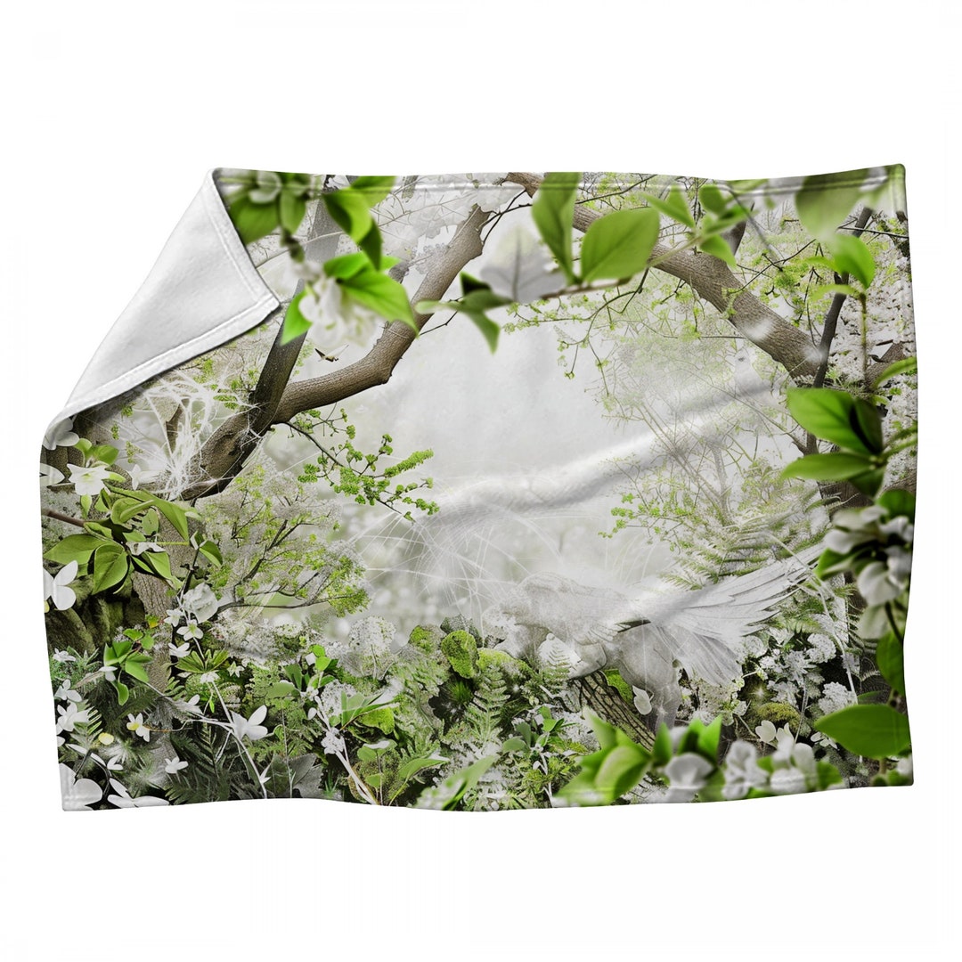 Enchanted Forest Blanket, Nature Blankets, Bohemian Sherpa Blanket ...
