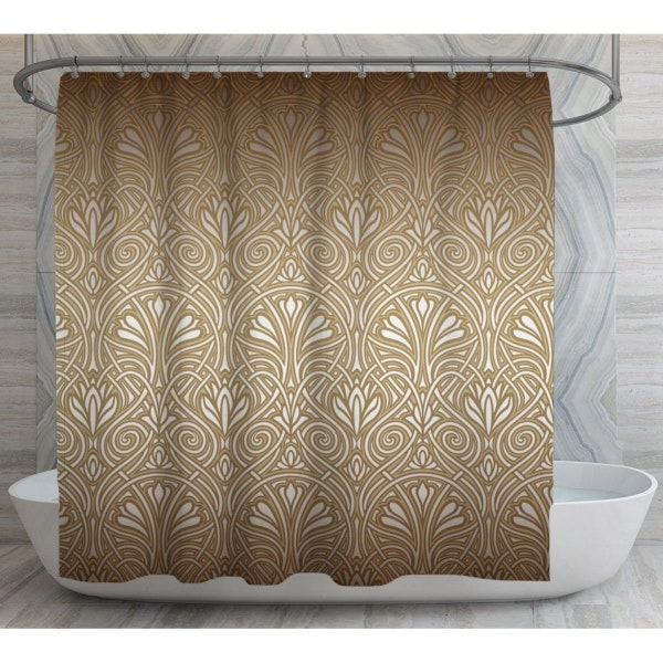Elegant Gold Shower Curtains - Etsy