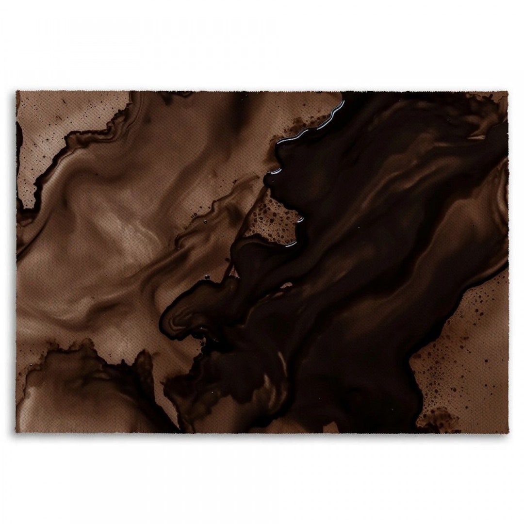 Abstract Brown Marble Area Rug: Liquid Swirl Design - Etsy
