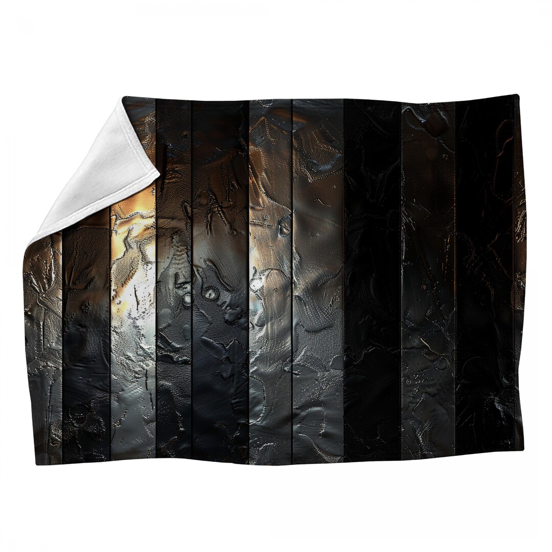 Wet Metal Blanket, Texture Blankets, Industrial Sherpa Blanket, Glossy ...