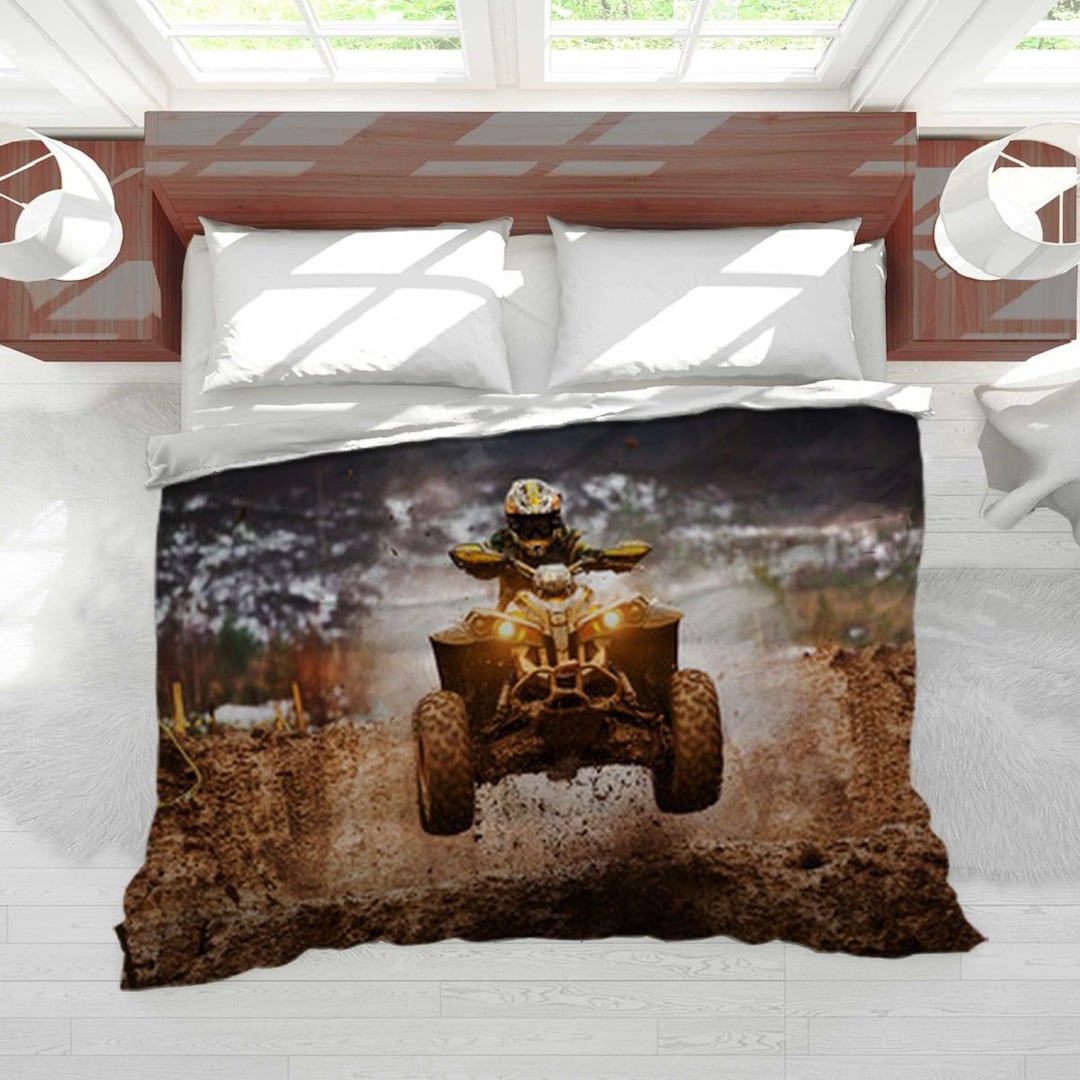 ATV Comforter Dirt Bike Duvets Off-road ATV Bike Comforter - Etsy