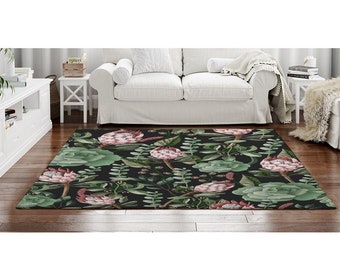 Pink and Green Rug | Etsy