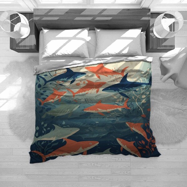 Shark Bedding - Etsy