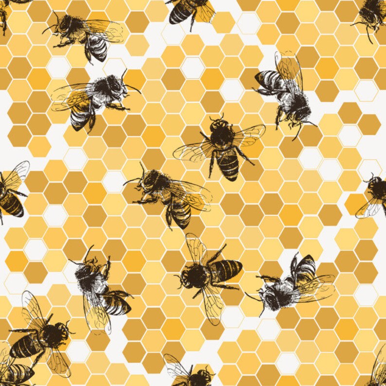 Bee Rugs Bees and Honeycomb Area Rug Yellow and Black Area - Etsy