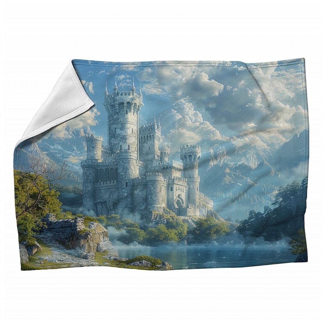 Castle Blanket, Architecture Blankets, Majestic Sherpa Blanket, Fantasy ...
