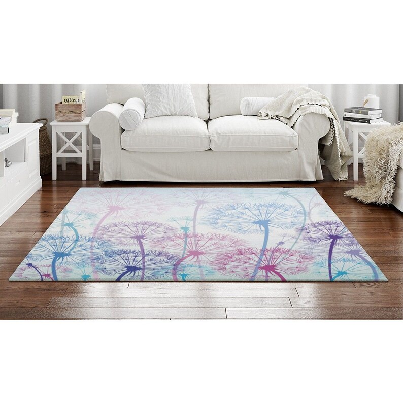 Dandelion Rugs Dandelion Area Rug Dandelion Artwork Rug - Etsy