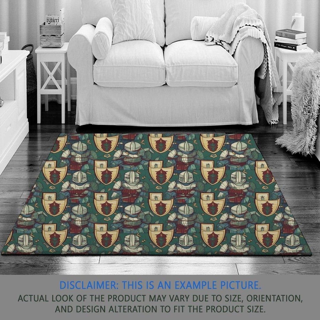 Knight Rug Medieval Rugs Warrior Area Rug Hollow Knight - Etsy