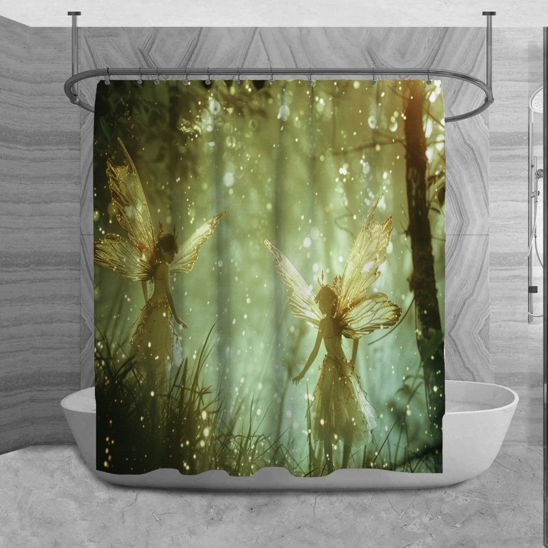 Fairies Shower Curtain: Mythical Creature Enchanting Bathroom Decor - Etsy
