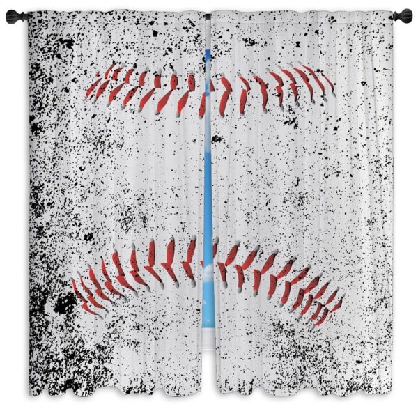 Baseball Curtains - Etsy