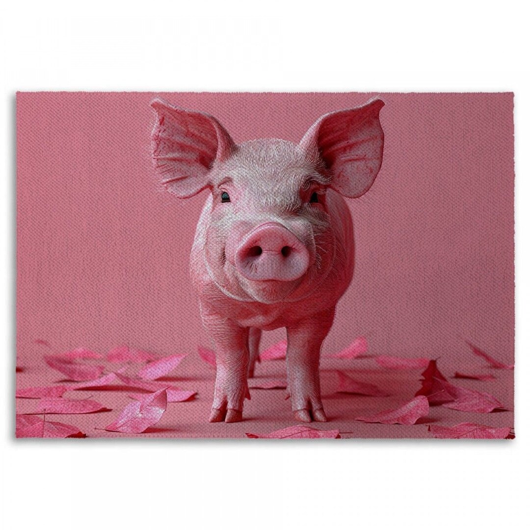 Pig Nursery Decor, Animal Nursery Rug, Adorable Creature Baby Blanket ...