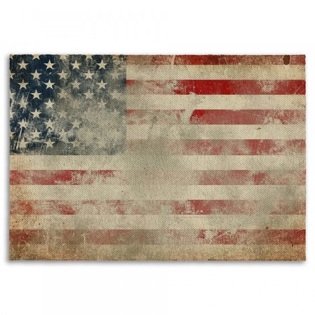 American Flag Rug USA Flag Area Rug Patriotic Area Rugs Flag Rug Grunge ...