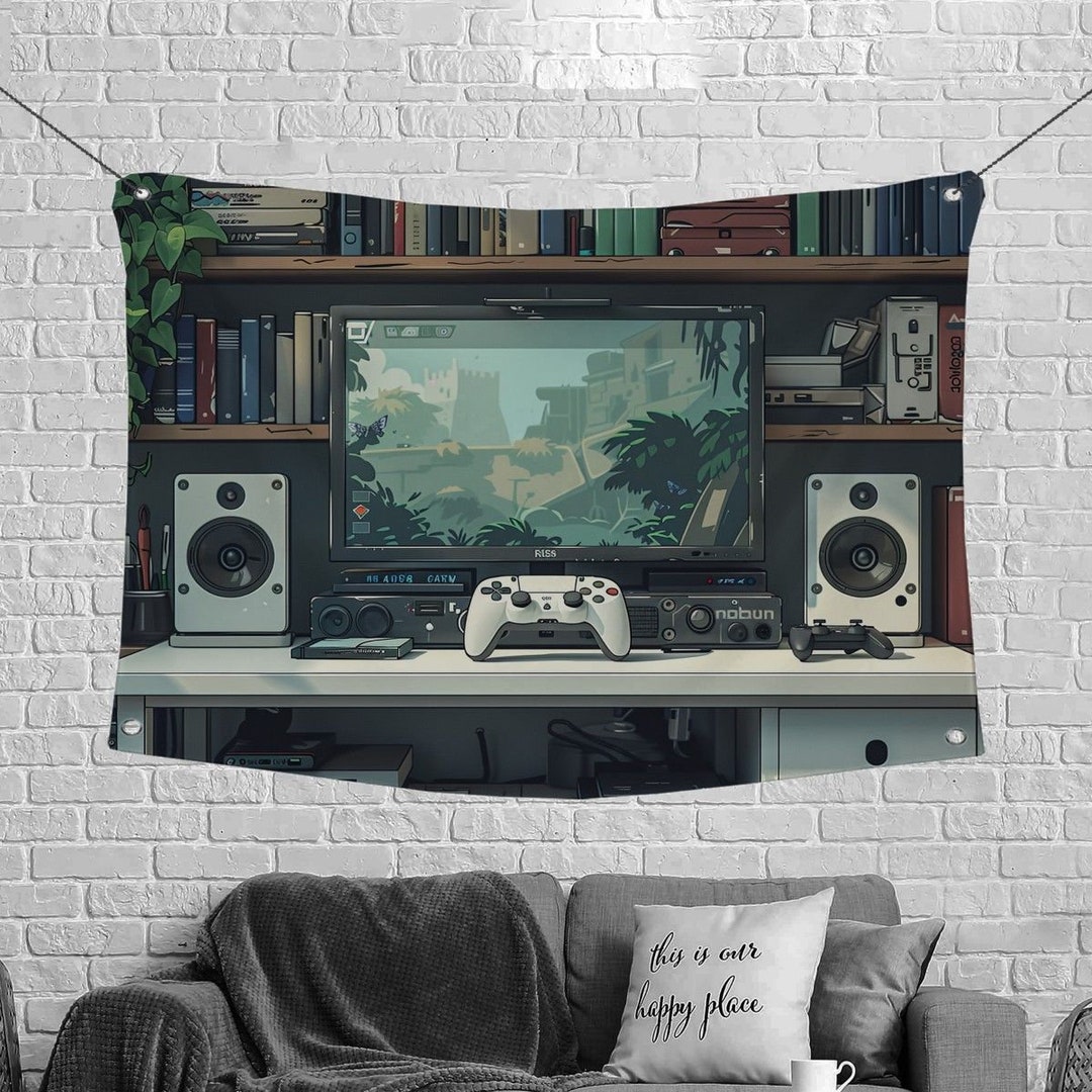 Gaming Wall Art, Technology Wall Decor, Electronics Tapestry, Detail ...