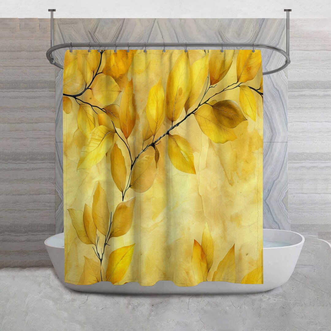 Floral Vines Shower Curtain, Botanical Bathroom Decor - Etsy