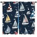 Sailboat Window Curtains Boats on Dark Blue Curtains Navy - Etsy