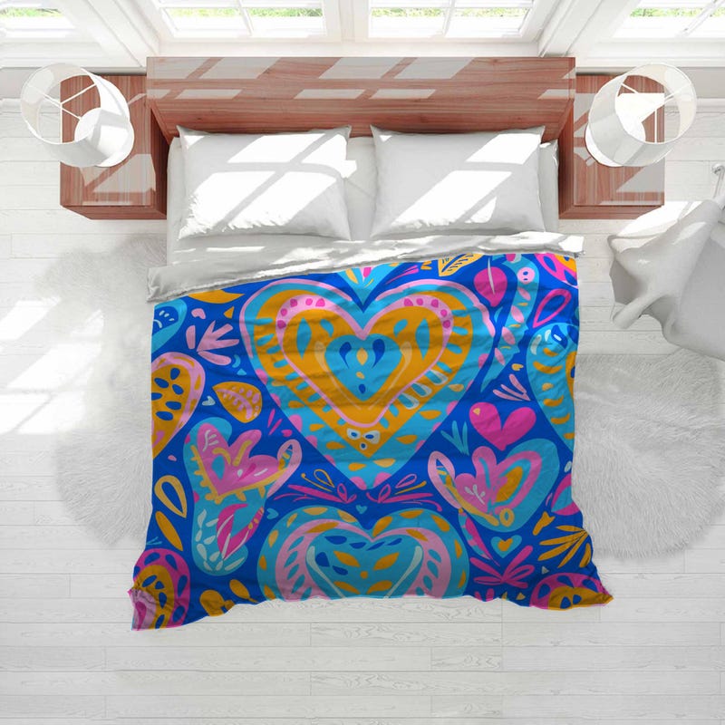 Heart Bedding - Etsy