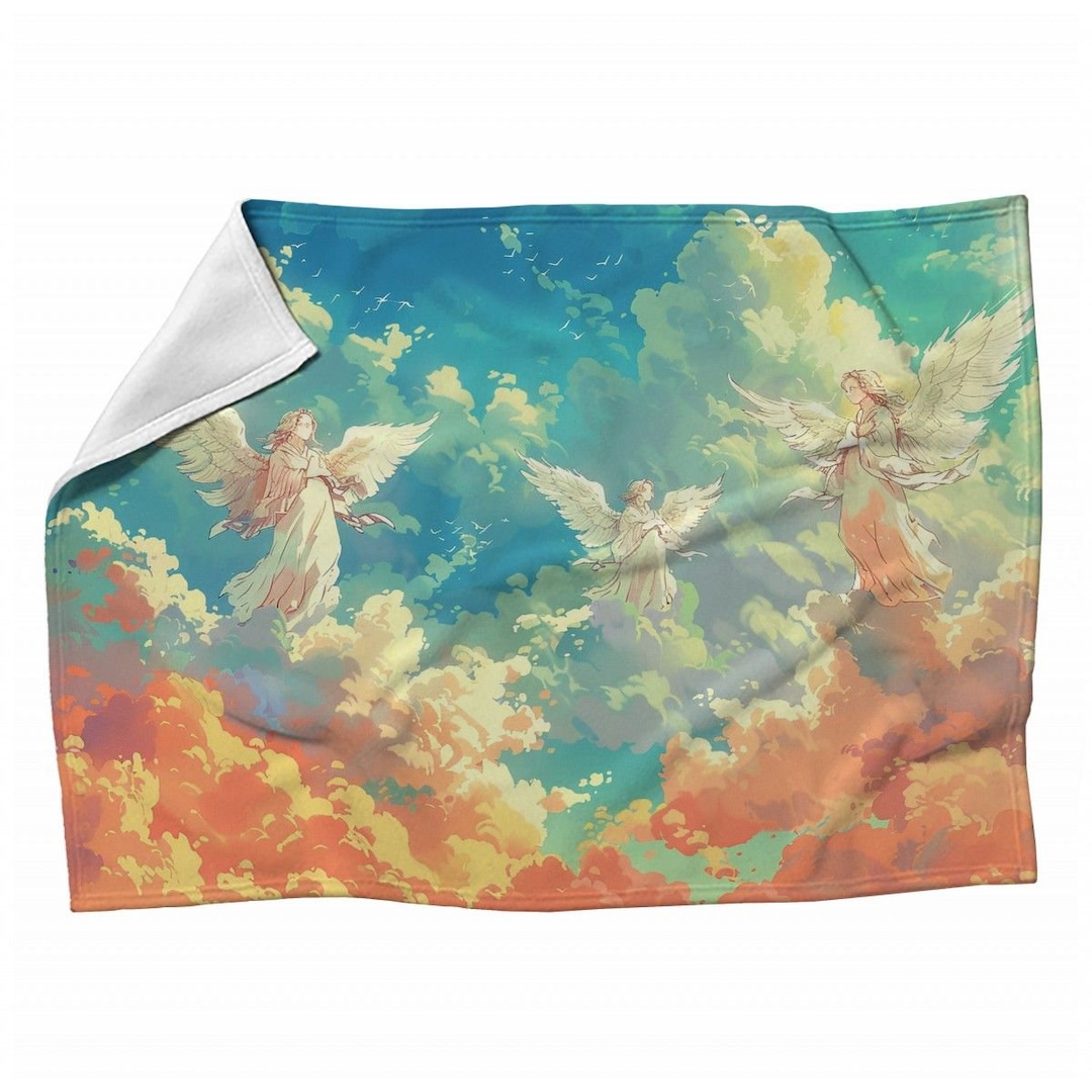 Angels Blanket, Mythology Blankets, Heavenly Sherpa Blanket, Sketch ...