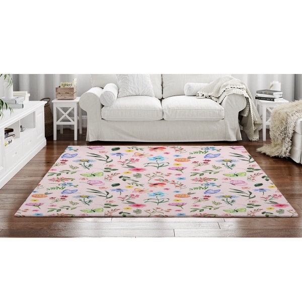 Floral Rug - Etsy