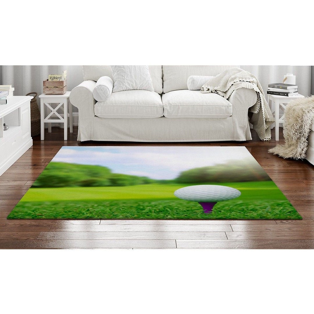 Personalized Golf Ball Area Rug: Custom Golfer Gift - Etsy