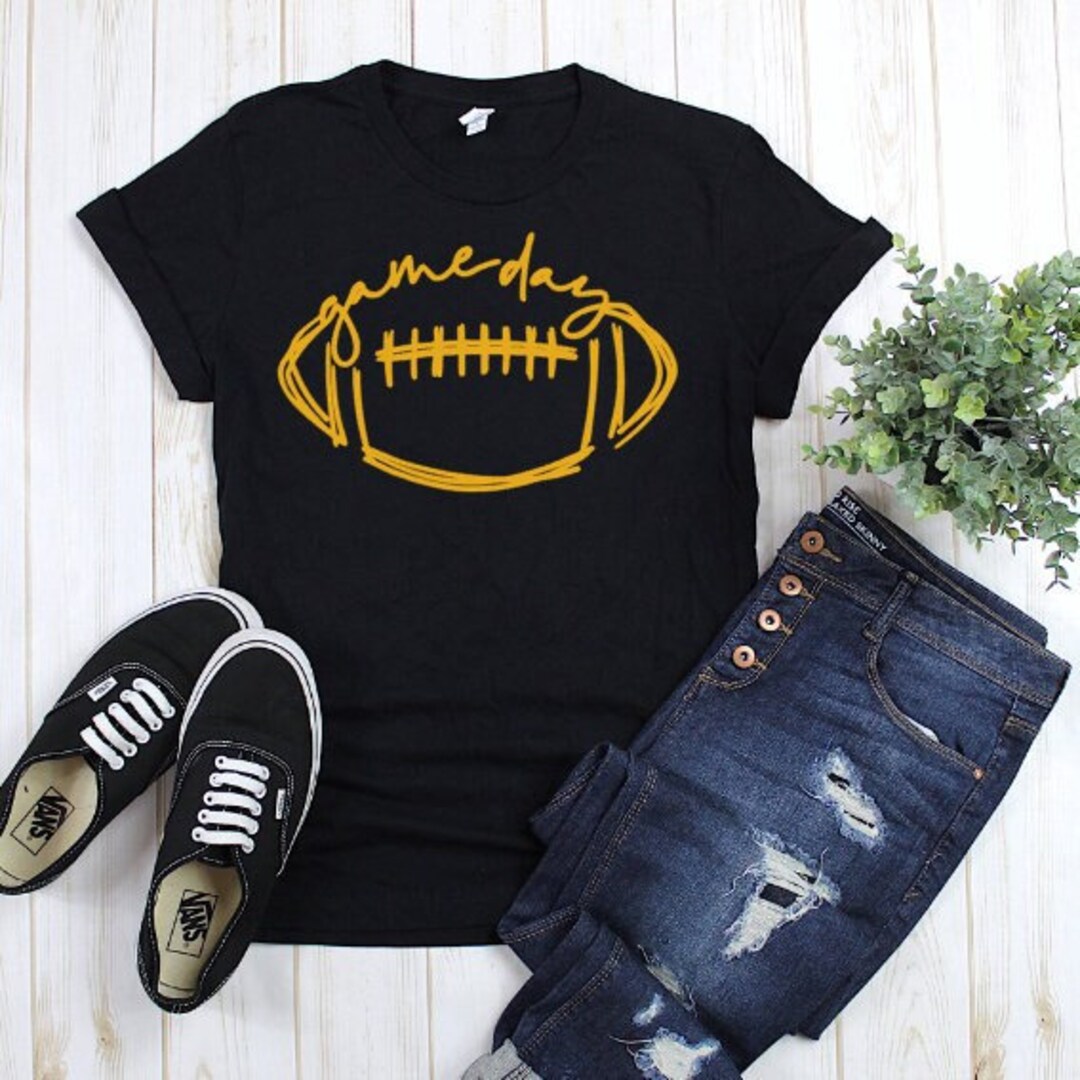 Game Day // Bella + Canvas // Football Graphic Tee Screenprint - Etsy